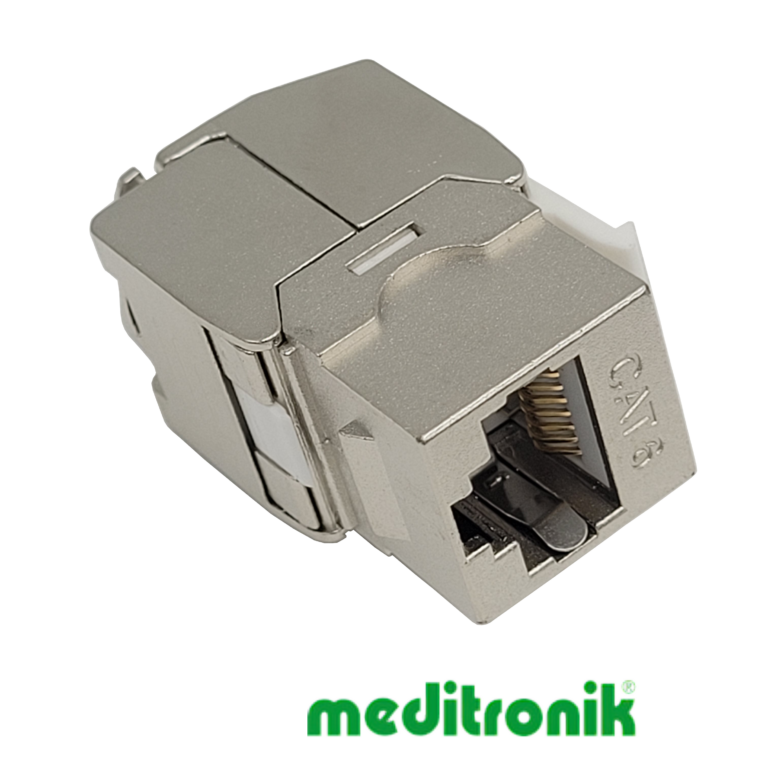 Moduł keystone gniazdo RJ45 FTP kat.6 montaż poziomy, ekranowany ...